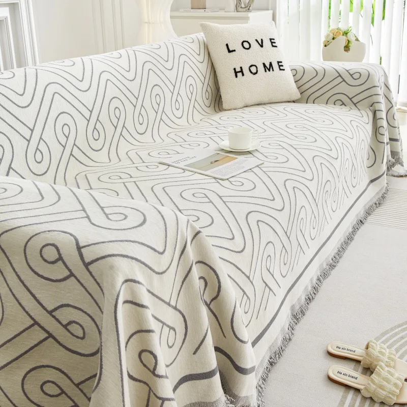 Чехол для дивана на 3-х подушек из синели | AliExpress