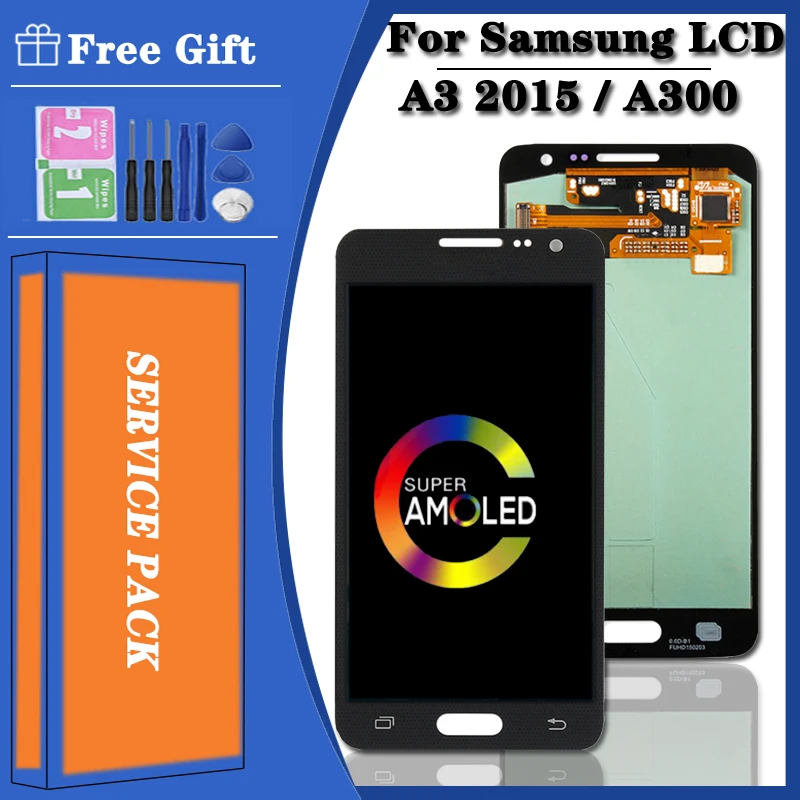 4,5 "Новый ЖК-дисплей A3 для SAMSUNG A300, ЖК-дисплей, сенсорный экран A3 2015 A300H A300F ...