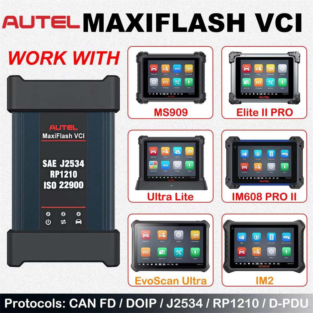 Autel VCI MaxiFlash VCI Dongle J2534 Программатор ЭБУ работает с OEM ...