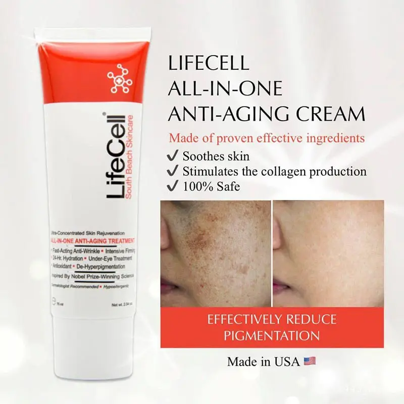 LifeCell Treatment Anti Aging Skin Cream Wrinkle Removal Deep Hydration ...