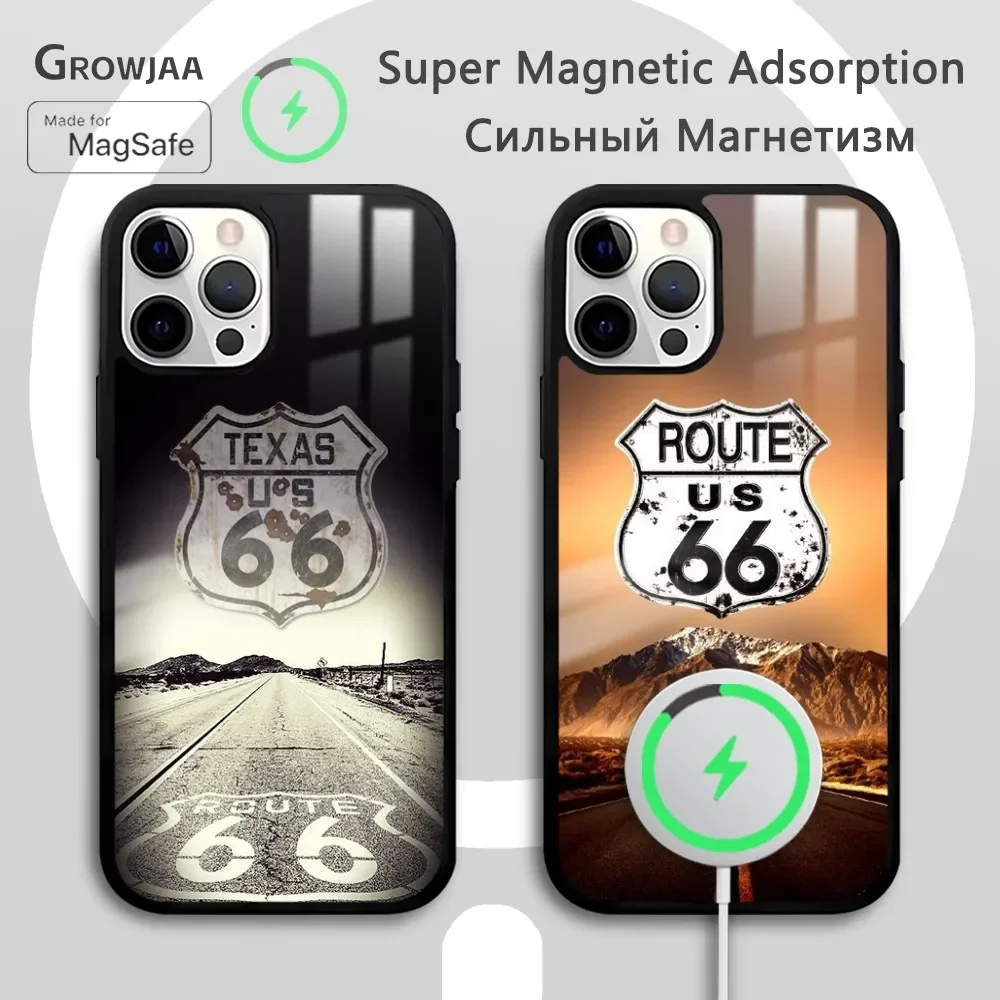 America Route 66 Freedom Phone Case For iPhone 16 15 14 13 12 11 Pro ...