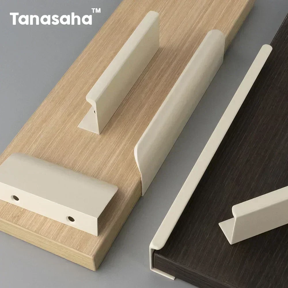 Изогнутая алюминиевая ручка для шкафа, кухонный шкаф со скрытой ручкой ...