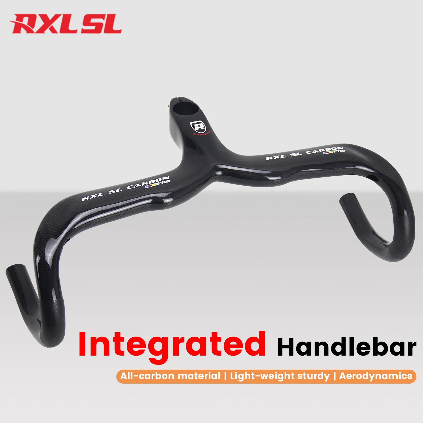RXL SL Карбоновый интегрированный руль 3K, 400/420/440 мм | AliExpress