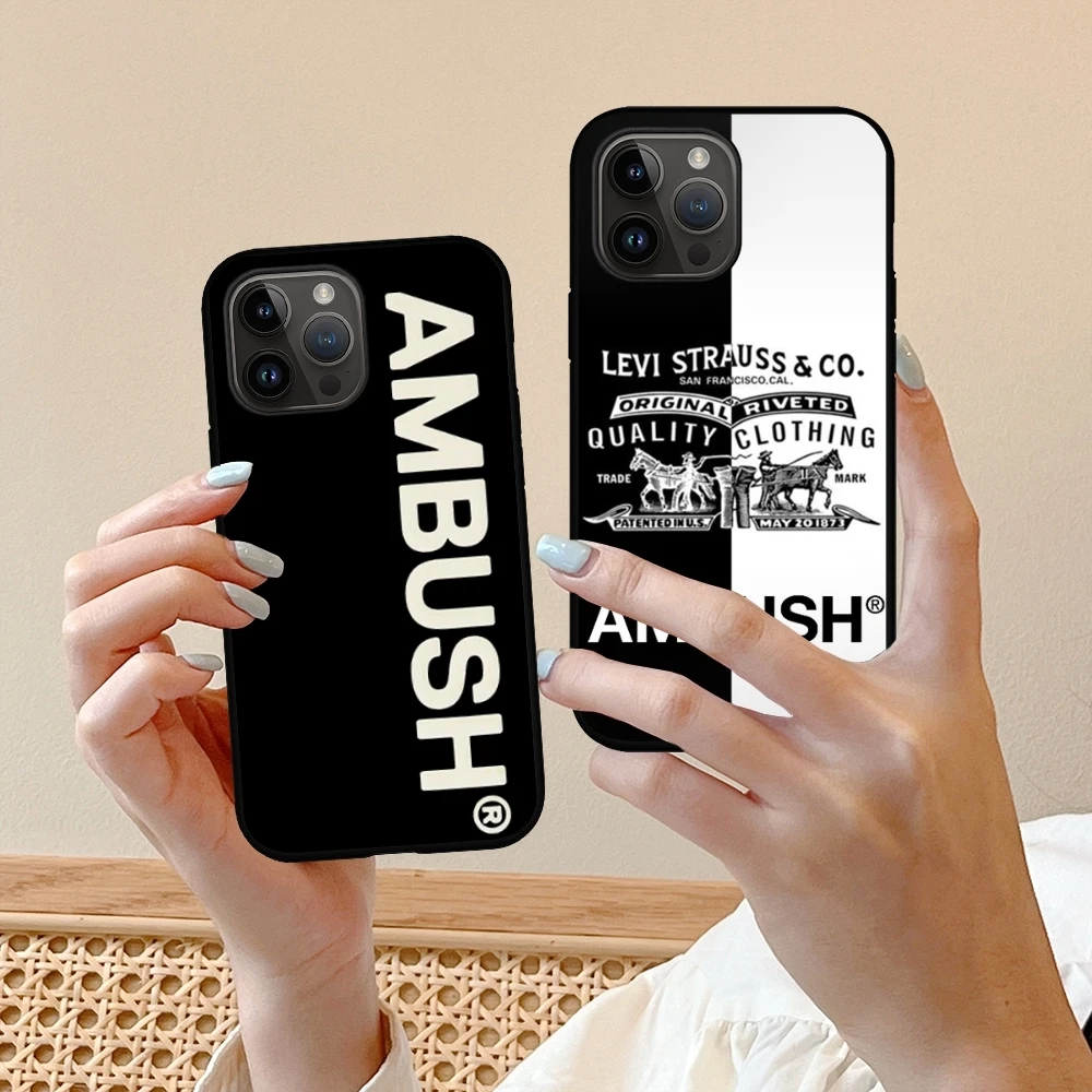Fashion A-AMBUSH ins Phone Case For iPhone 16 15 14 13 12 11 X XR XS 8 ...