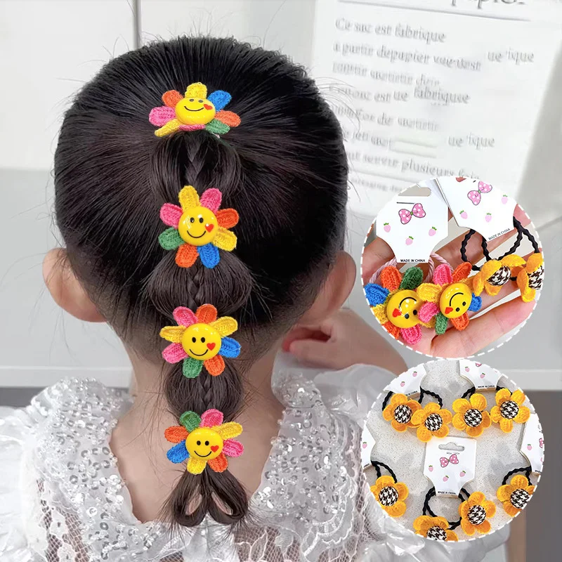 Детская заколка для волос с подсолнухами, 2 шт | AliExpress