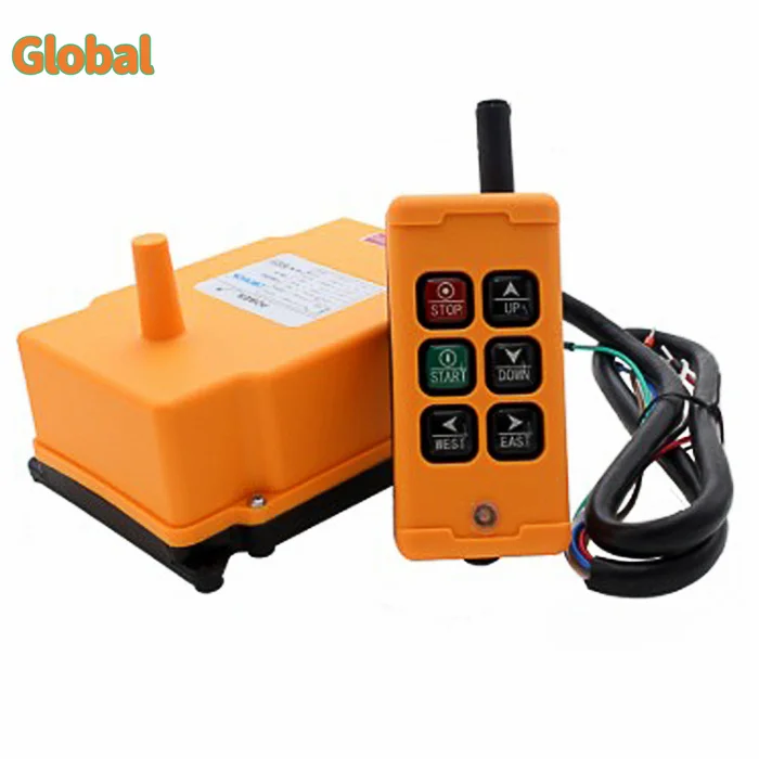 HS-6 OBOHOS 4 buttons singIe speed industrial Wireless Radio Crane Remote Control switches Hoist ...