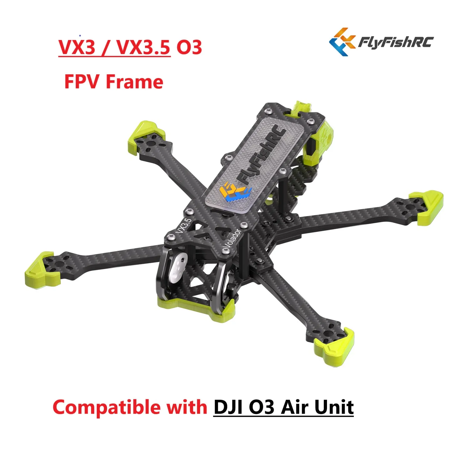 FlyFishRC Volador VX3 VX3.5 O3 FPV рамка 3 дюйма 3,5 дюйма совместима с воздушным блоком DJI O3 ...