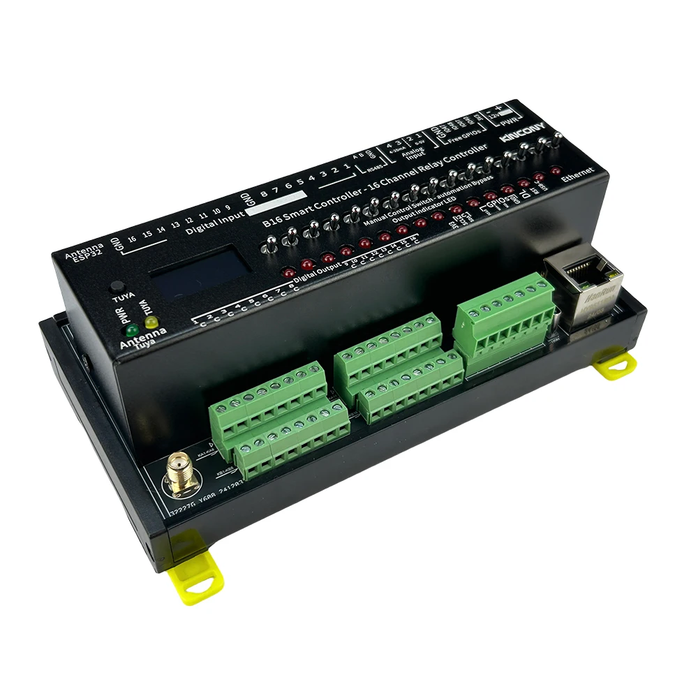 Умный релейный контроллер KinCony B16 Ethernet Wi-Fi для домашнего ...