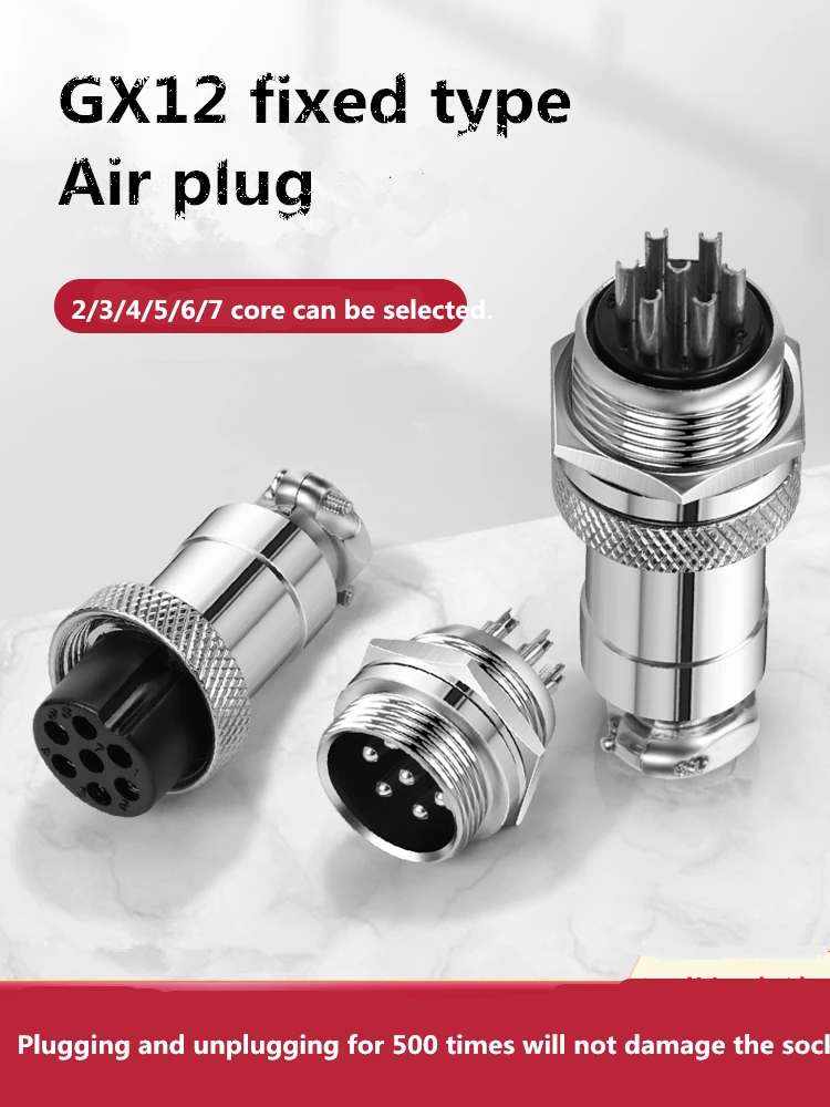 Авиационный разъем GX12-2/3/4/5/6/7PIN, 2 шт | AliExpress