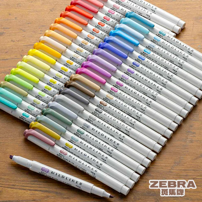 Маркеры Zebra Mildliner 5/10/25/35/40 цветов | AliExpress