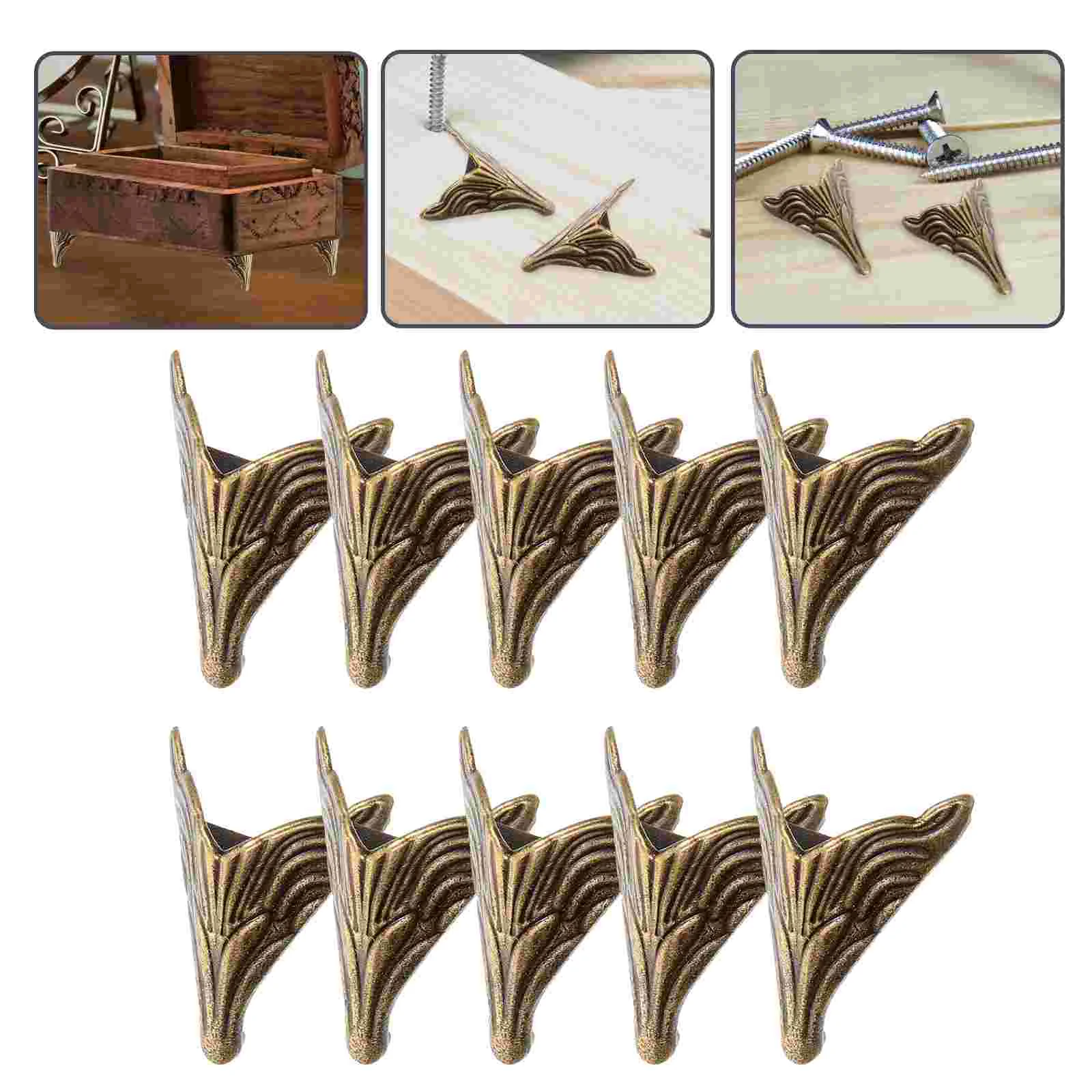 10 Pcs Zinc Alloy Furniture Feet Legs Short Table Corner Guards Sofa ...