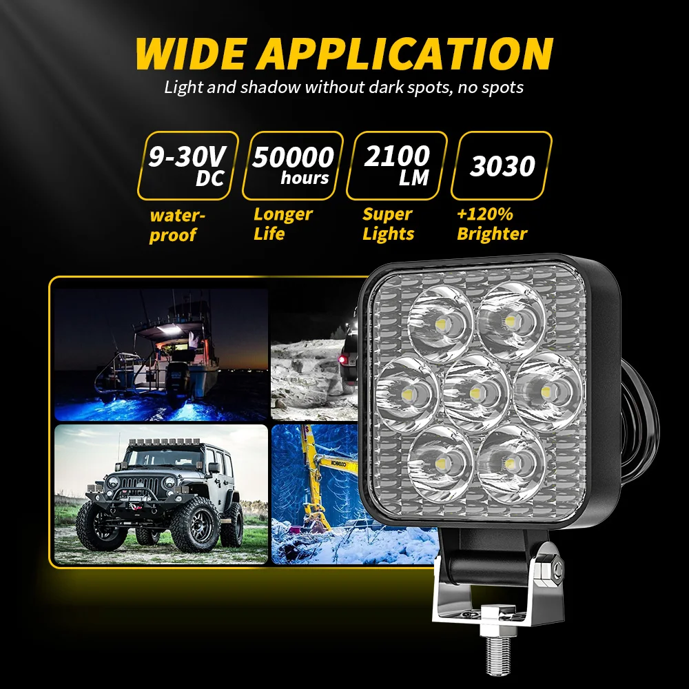 Car LED Bar Worklight 21W Offroad Work Light 12V Auto Light Fog Lamp ...