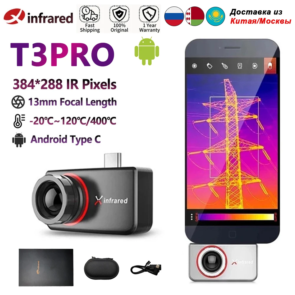 Infiray T3PRO 384*288 тепловизор для Android | AliExpress