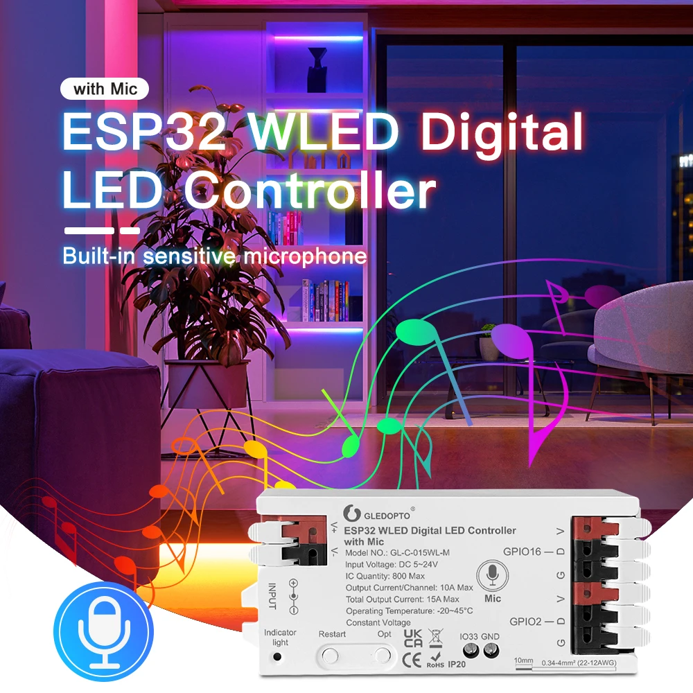 GLEDOPTO ESP32 WLED RGB Контроллер | AliExpress