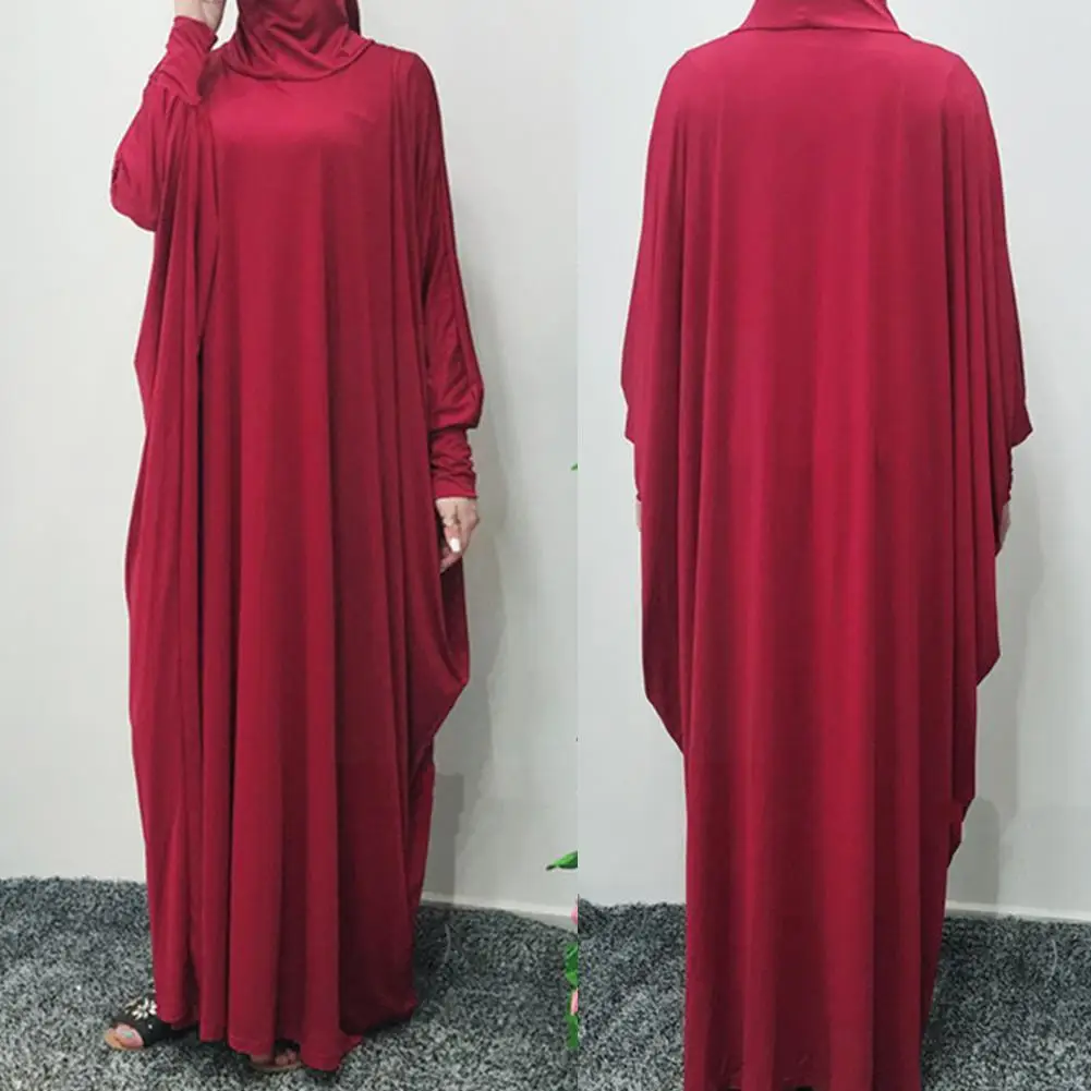Ramadan Muslim One Piece Prayer Hijab Dress – Full Hooded Jilbab for ...