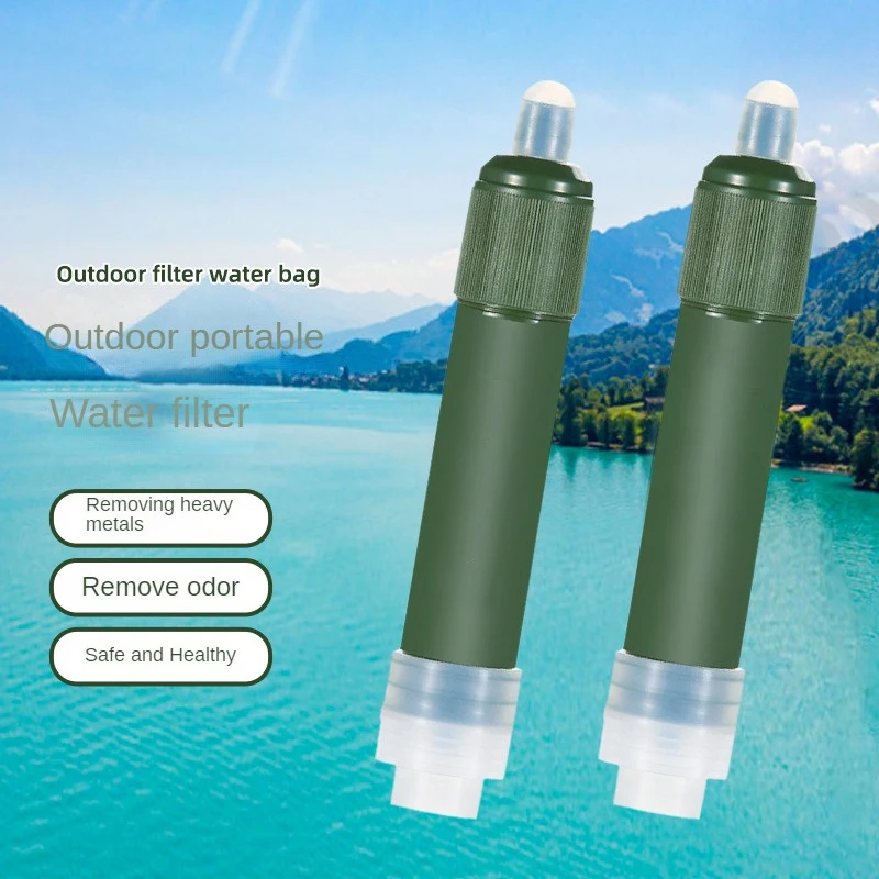 Outdoor Survival Water Filter Emergency Water Purifier Camping Portable ...