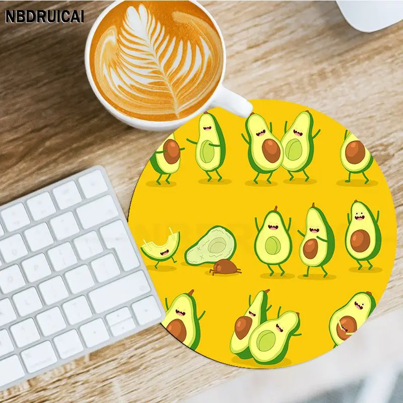 Avocado Aesthetic Animation Round Kawaii Cartoon Anime Gaming Mouse Pad ...