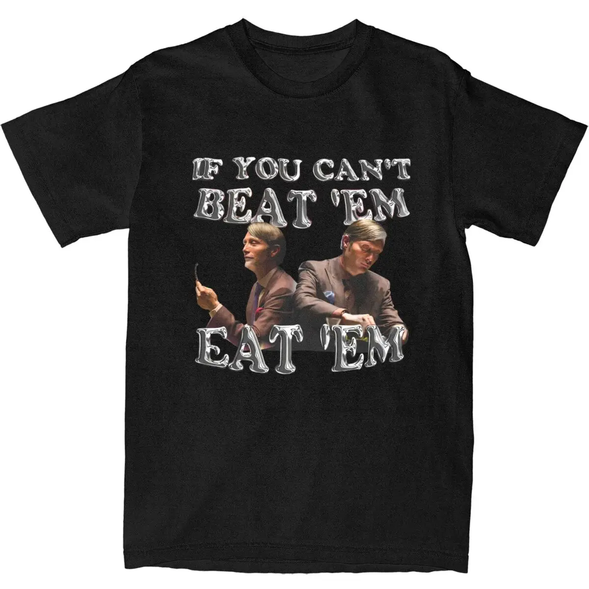 Уличная футболка Hannibal Lecter, футболки из 100% хлопка Mads ...