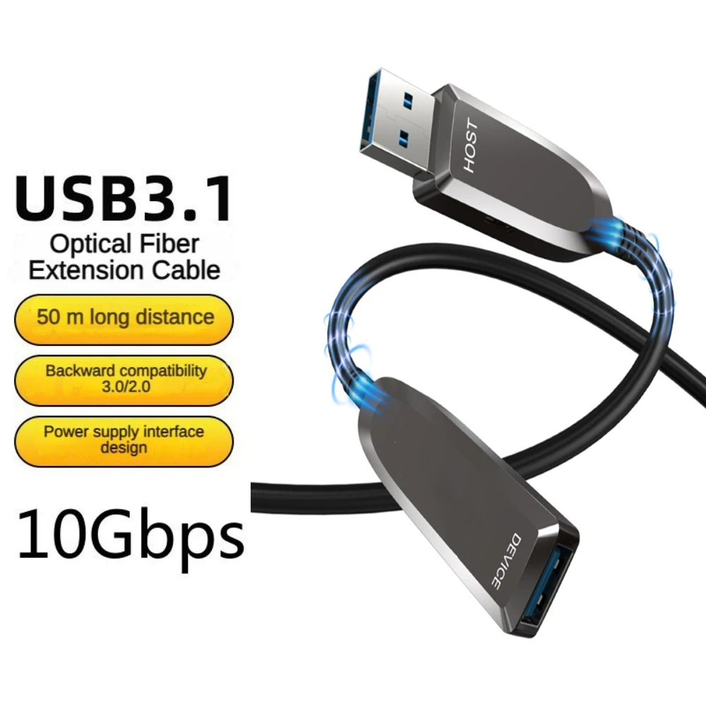 Оптический кабель-удлинитель USB 3,1/3,0, USB 2,0, 10 Гбит/с, 5/30/50 м | AliExpress