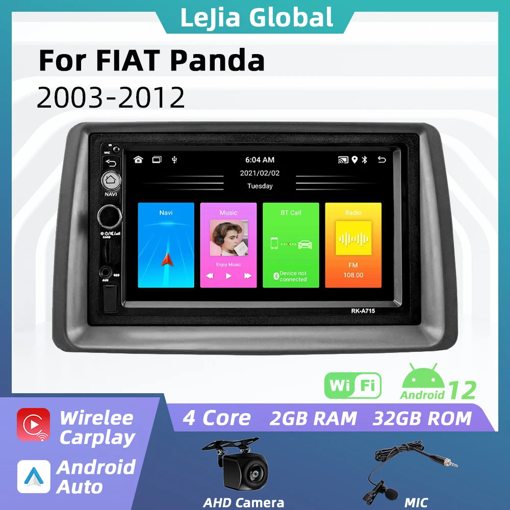 Автомагнитола 2 Din на Android для FIAT Panda 2003 -2012, 7 дюймов ...