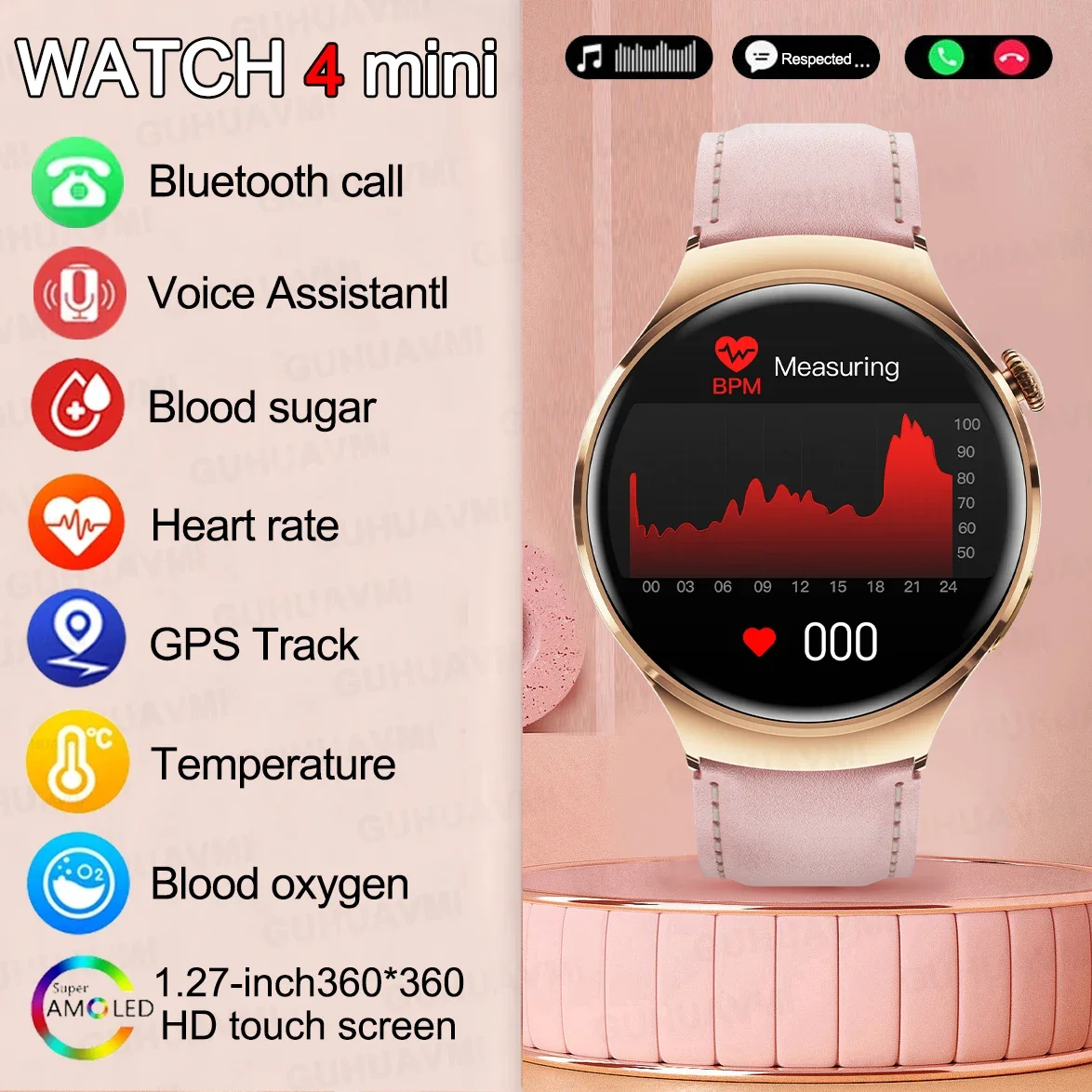 Новинка 2024, умные часы Huawei Watch 4 Mini, женские умные часы с GPS ...