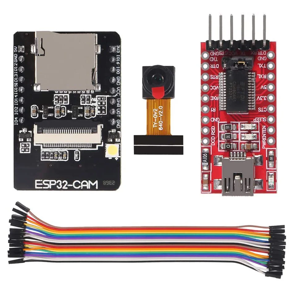 Макетная плата ESP32 CAM WiFi Bluetooth с OV2640 2MP камерой + FT232RL ...