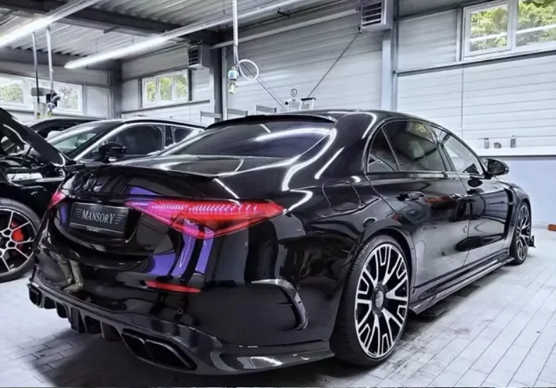 For W223 Mercedes S-Class S400 S450 S500 S580 2021-2023 Carbon Fiber ...