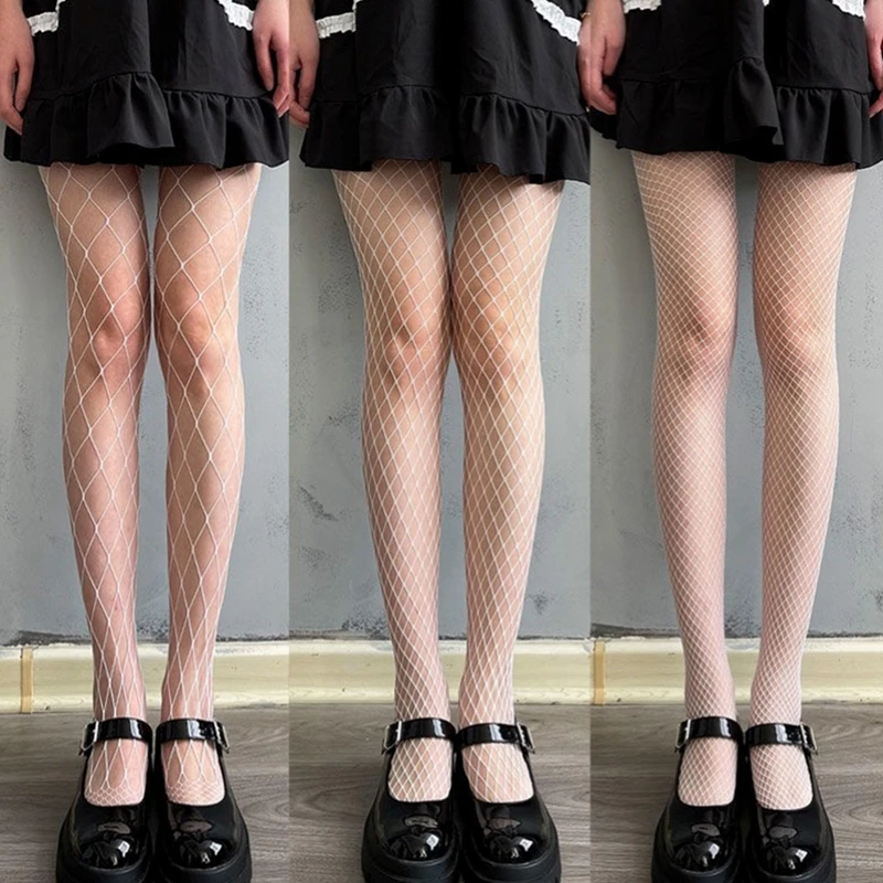 Новинка! Стильные женские колготки с сеткой внутри | AliExpress