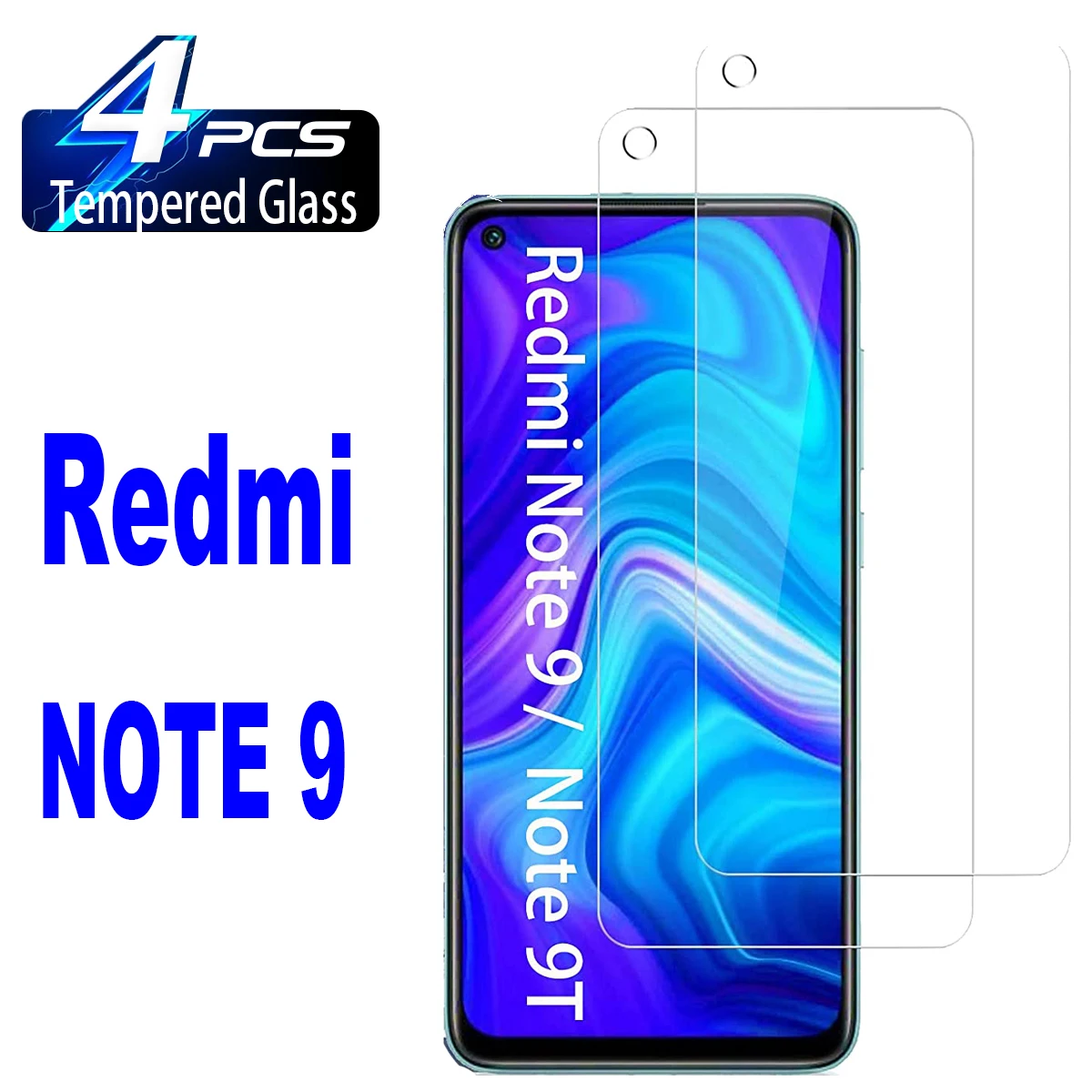 Закаленное защитное стекло 9H для Xiaomi Redmi Note 9 5G 2/4Pcs HD | AliExpress