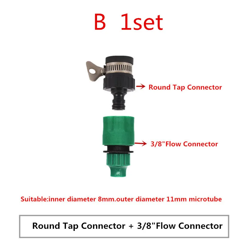 Round Tap Connector With 1/4" and 3/8"Quick Connect Flow Connector For ...