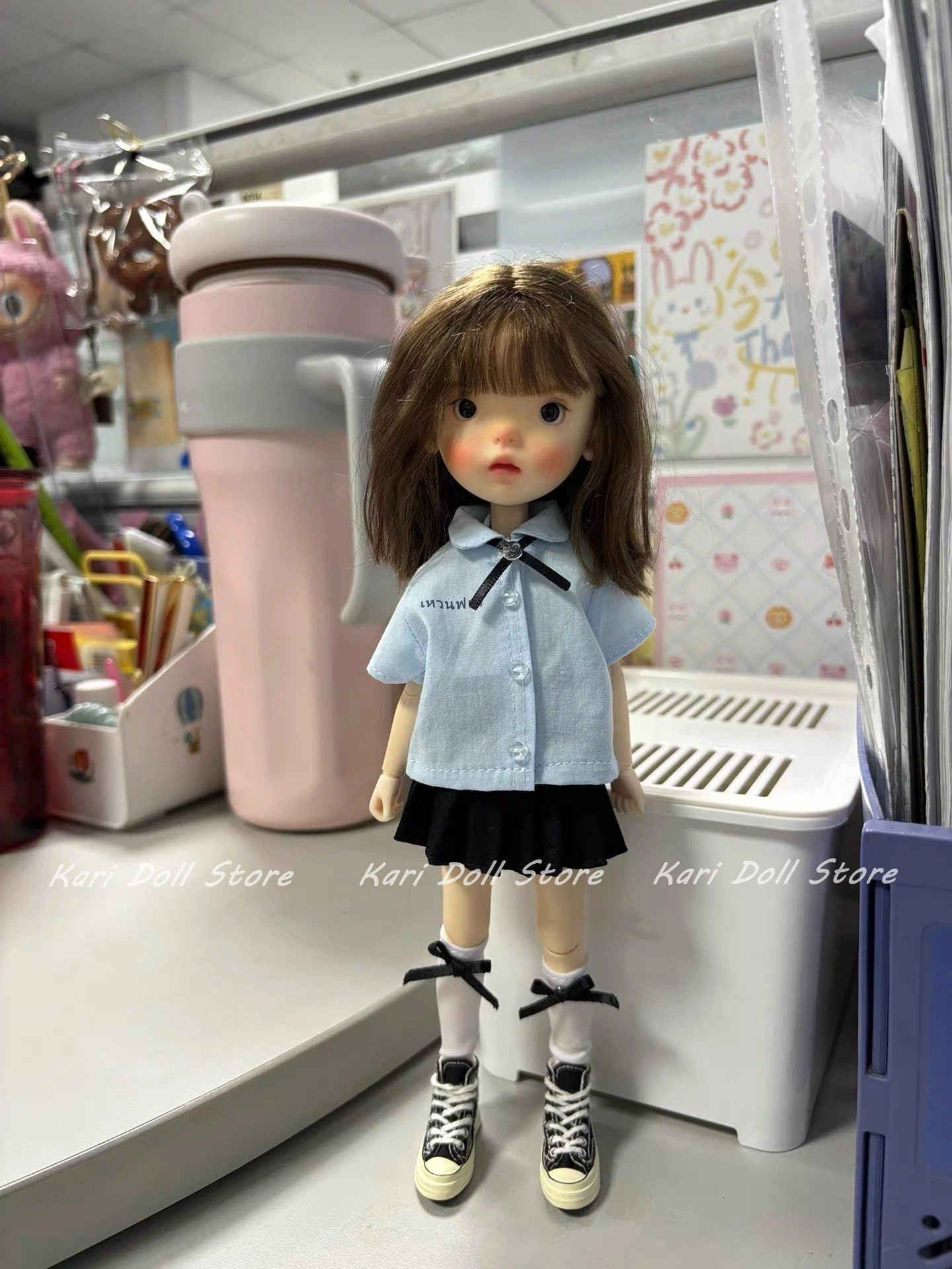 Kari Doll Светло-голубой студенческий наряд для куклы Landazz Landoudou ...