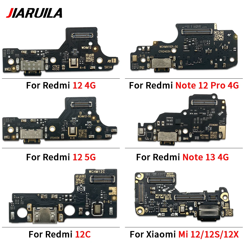 Для Xiaomi Redmi 12 4G 5G 12C Note 12 13 Poco C61 X4 Pro 5G USB-разъем для зарядного устройства ...