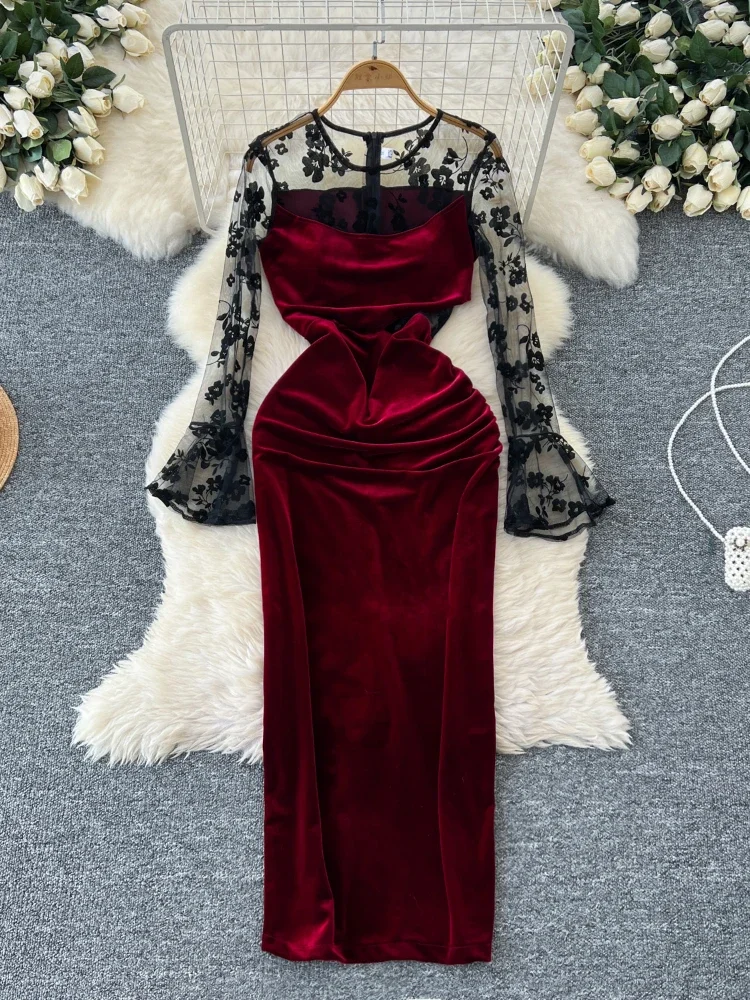 Сексуальное вечернее платье женское сетчатое платье с вышивкой шикарный дизайн облегающее