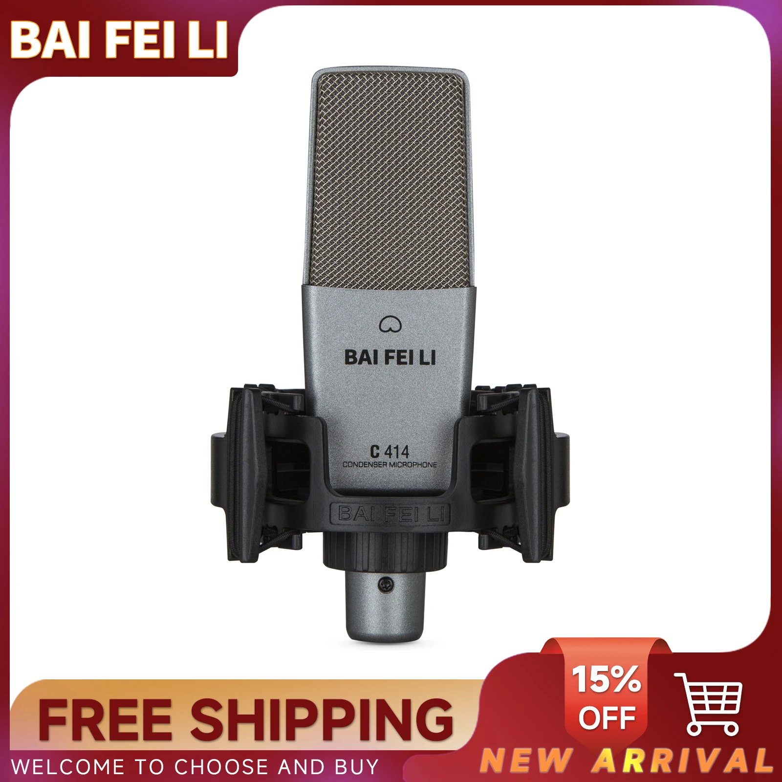 BAIFEILI C414 студийный микрофон | AliExpress