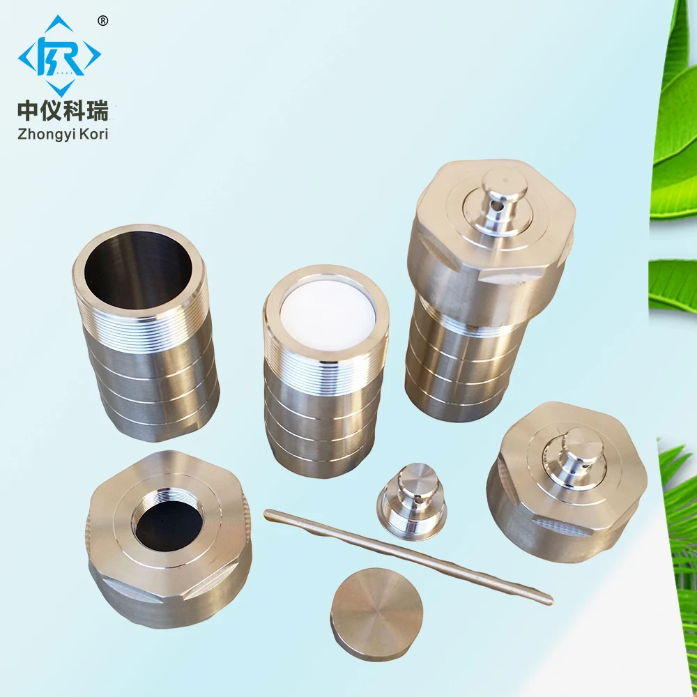 Lab small scale autoclave hydrothermal bomb with PTFE/Teflon lined ...