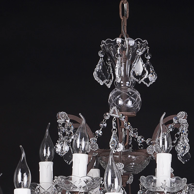 Классическая американская хрустальная люстра Rococo для гостиной в