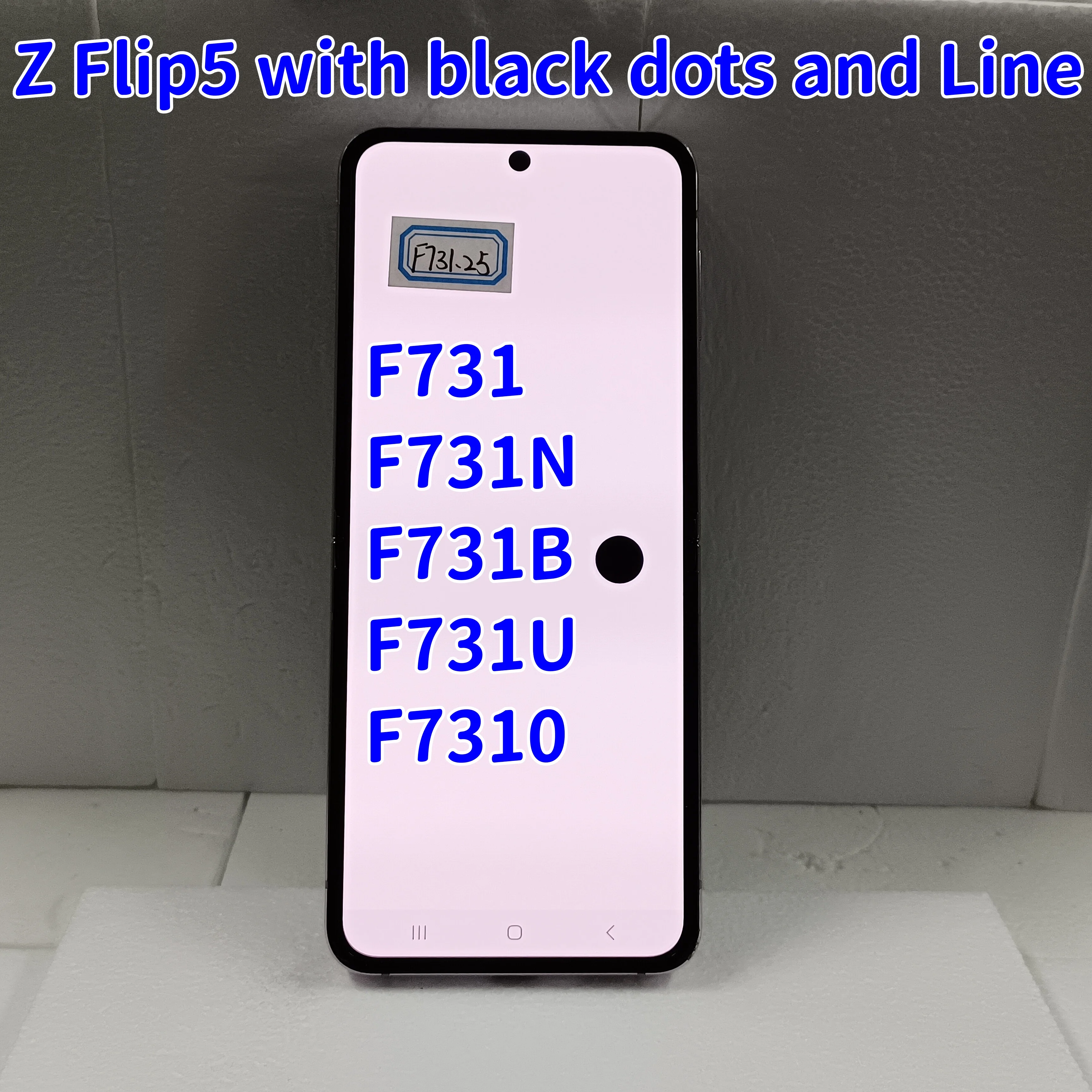 Дефект ЖК-дисплея Z Flip5 для Samsung Galaxy Z Flip 5, дисплей F731 ...