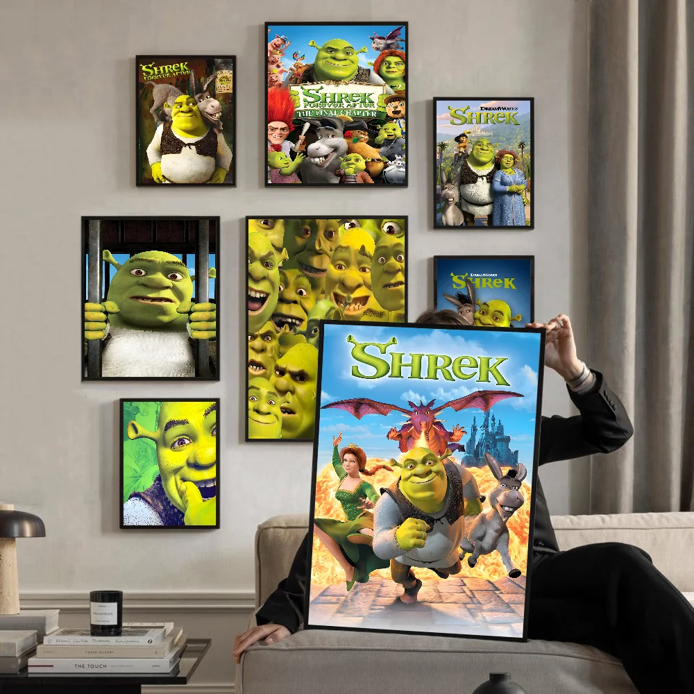 Cartoon Funny S-Shrek Classic Vintage Posters Vintage Room Home Bar ...