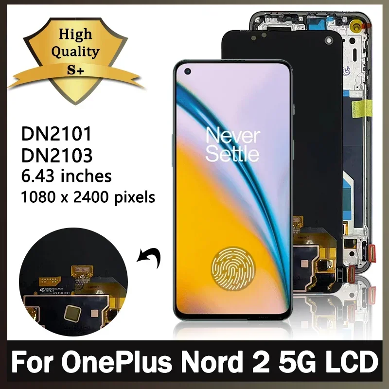 Super AMOLED для OnePlus Nord 2 Nord2 5G ЖК-дисплей DN2101, DN2103 ...