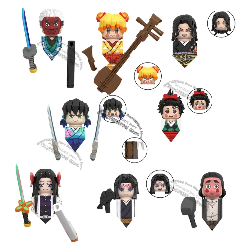 MINISO Фигурки Demon Slayer набор | AliExpress