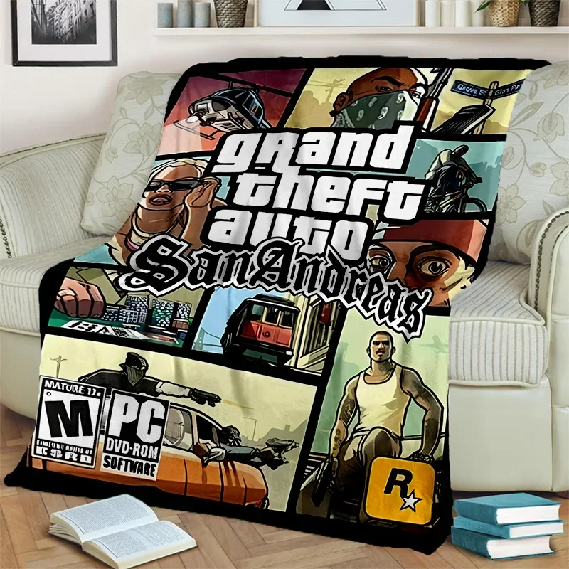 3D GTA Grand Theft Auto Games плед Plush | AliExpress