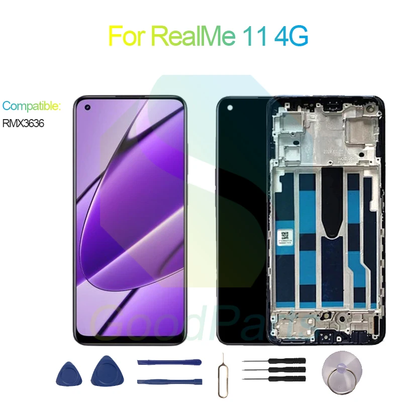 Сменный экран для RealMe 11 4G 2400*1080 RMX3636 для RealMe 11 4G ЖК ...