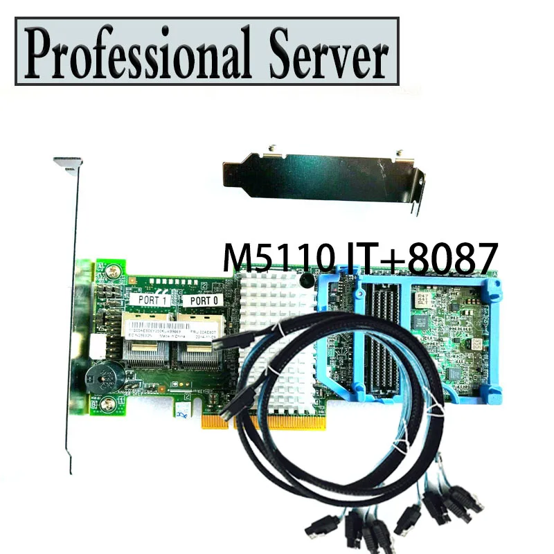 M5110 8-портовый 6 Гбит/с PCI-e SAS/SATA режим IT FW:P20 LSI 9207-8I ...