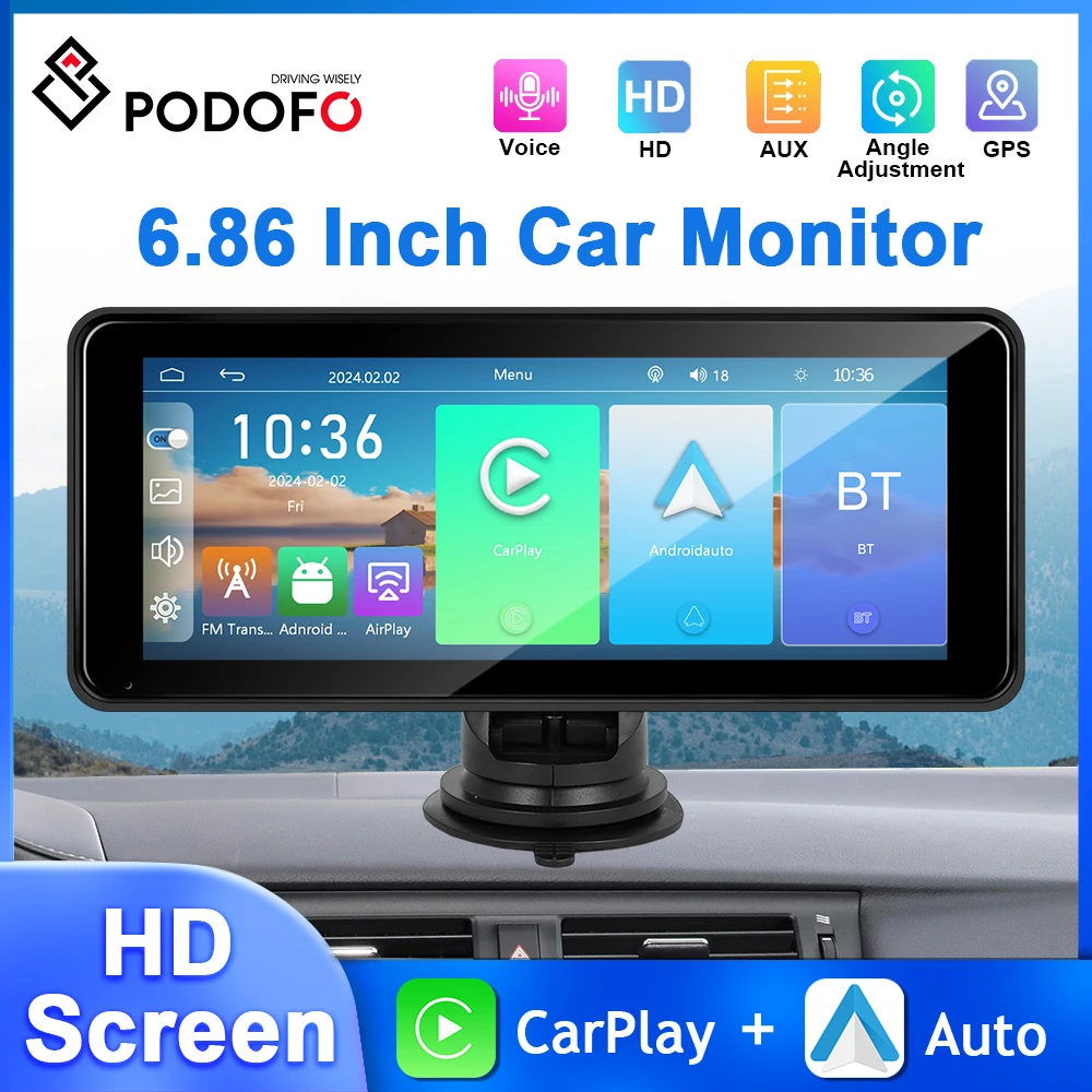 Автомобильный видеорегистратор Podofo Carplay Smart Screen Player ...