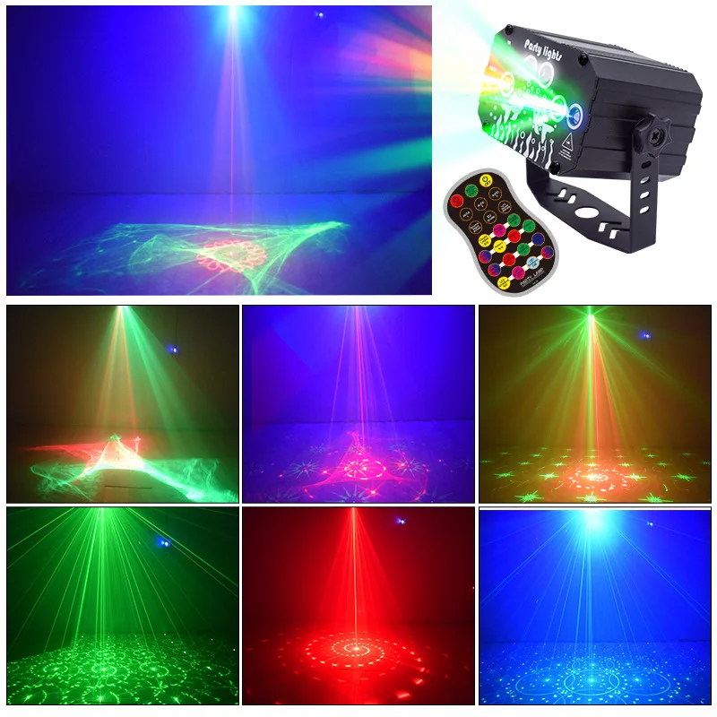 Миниатюрный светодиодный RGB дискотечный лазерный прожектор, USB ...