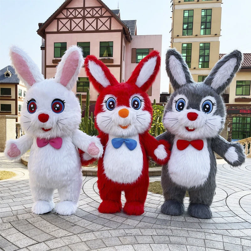 Надувной костюм кролика талисмана для взрослых Пасхальный кролик заяц ...