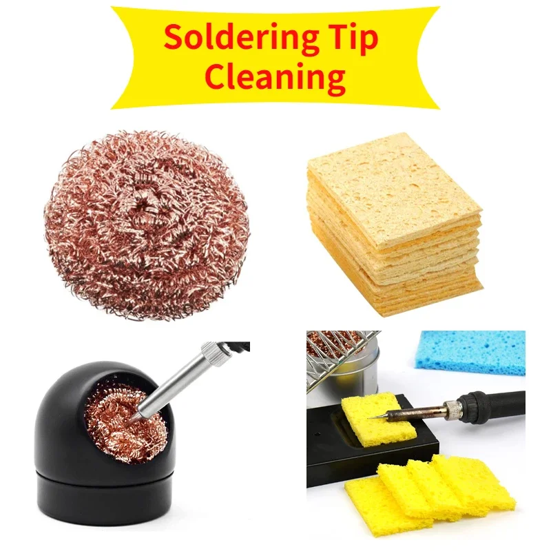 Welding Accessories Soldering Solder Iron Tip Cleaner Copper Wire Ball ...