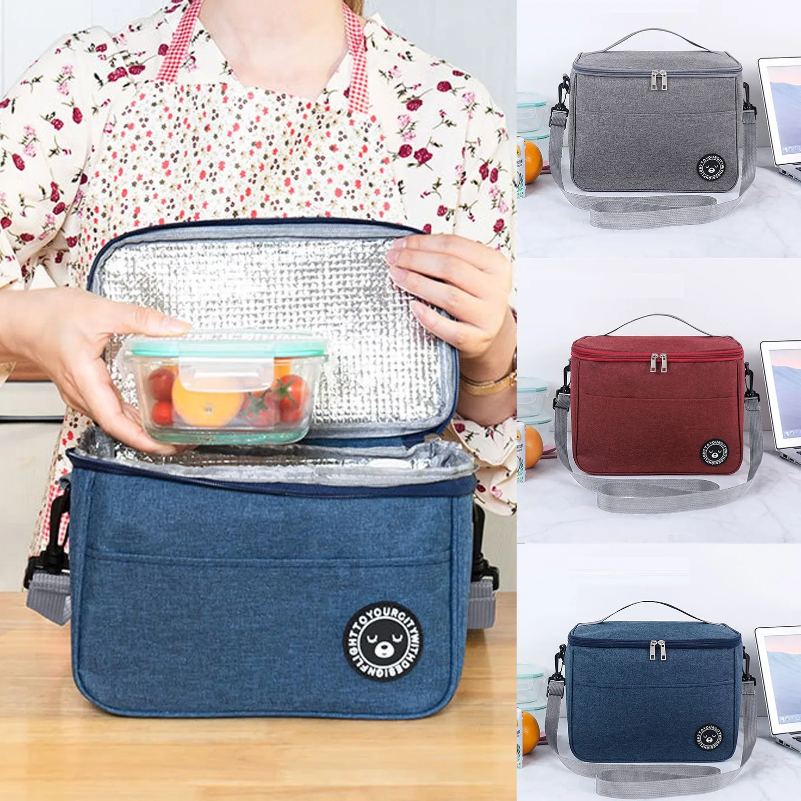 Изолированный Ланч-бокс для пикника, стандартная сумка большой емкости ...