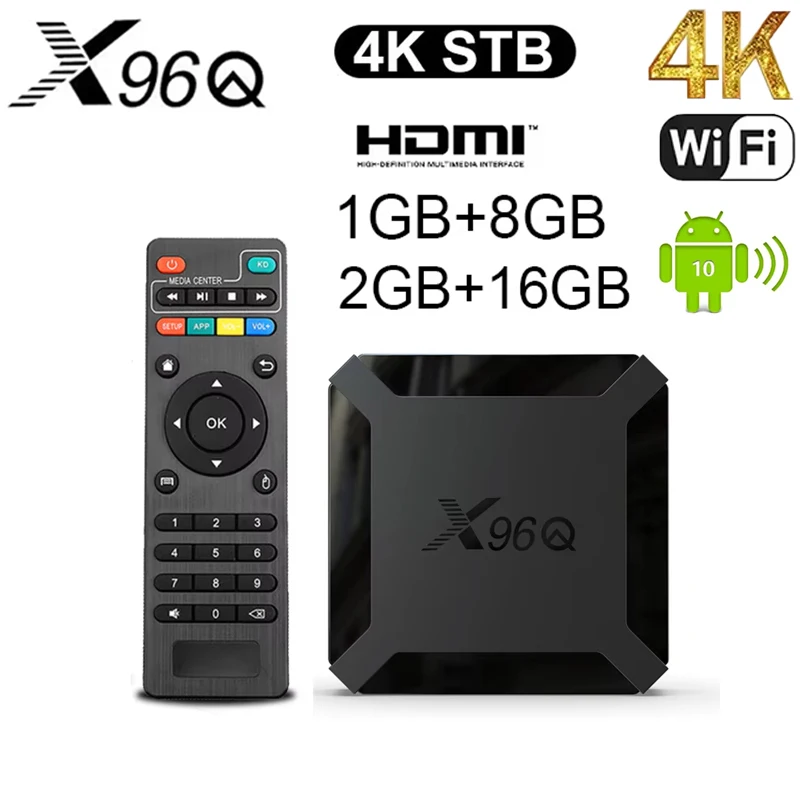 X96Q Android 10.0 Fast Smart TV Box 2 ГБ 16 ГБ четырехъядерный ...