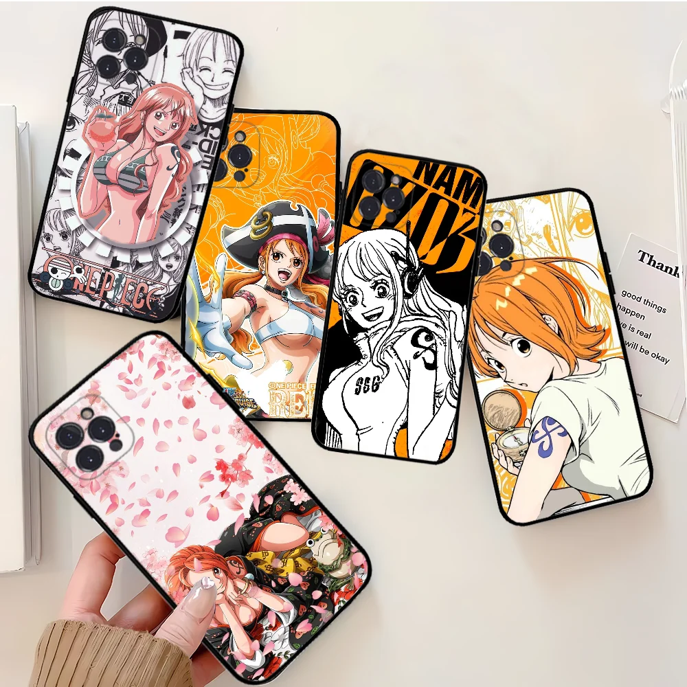 Nami Cartoon Phone Case Silicone Soft For Iphone 16 15 14 13 12 11 Pro ...